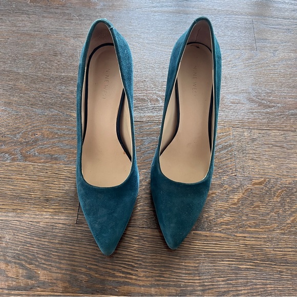 Anne Klein | Shoes | Nine West Blue Suede Heels Size 95 Womens | Poshmark